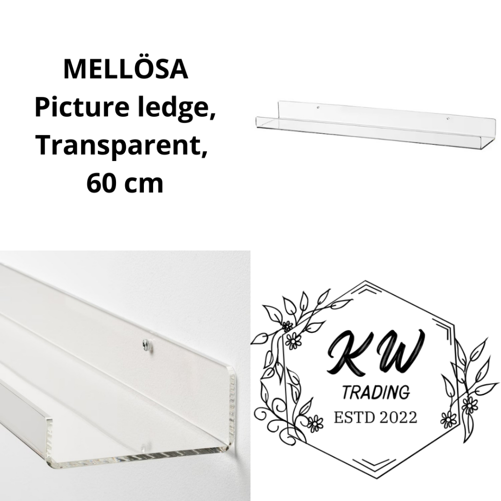 IKEA MELLÖSA Picture ledge, Transparent, 60 cm | Shopee Malaysia