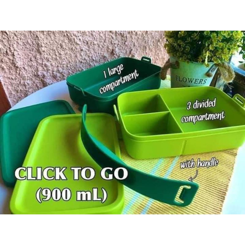 CLICK TO GO 900ML TUPPERWARE | Shopee Malaysia