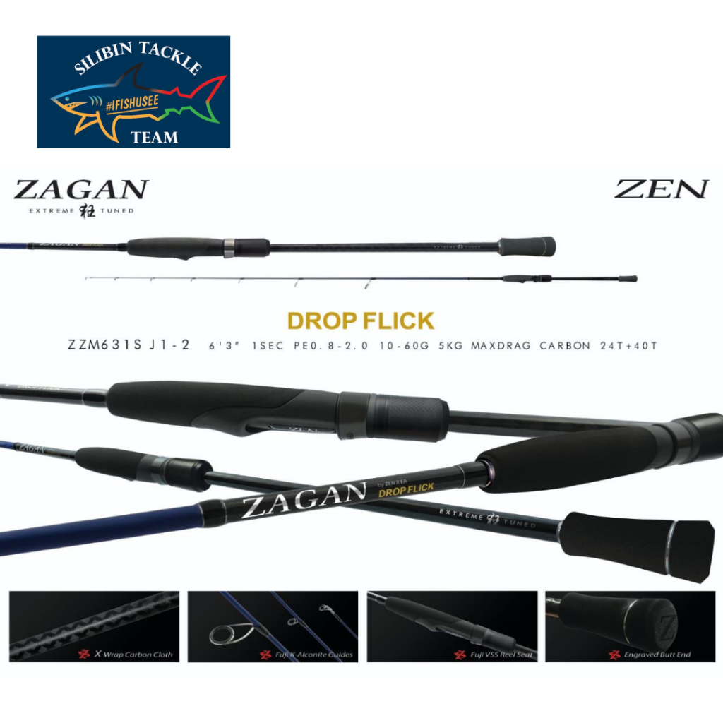 ZAGAN DROP FLICK ZEN X EA JIGGING FISHING ROD 🔥 | Shopee Malaysia