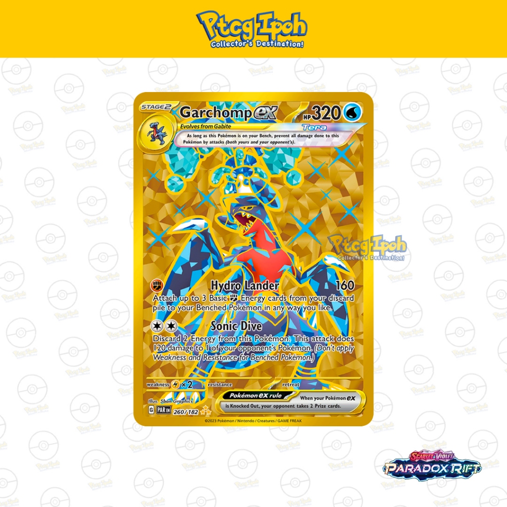 [Pokémon TCG] Paradox Rift: Garchomp ex - 260/182 - Gold Secret ...