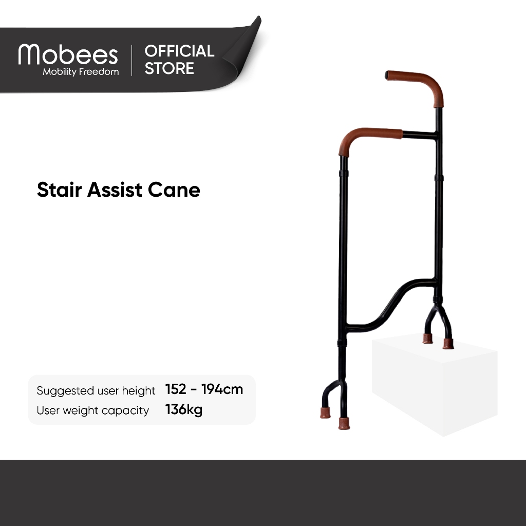 MOBEES ORANGE+ Stair Assist Cane (SAC 03) | Shopee Malaysia
