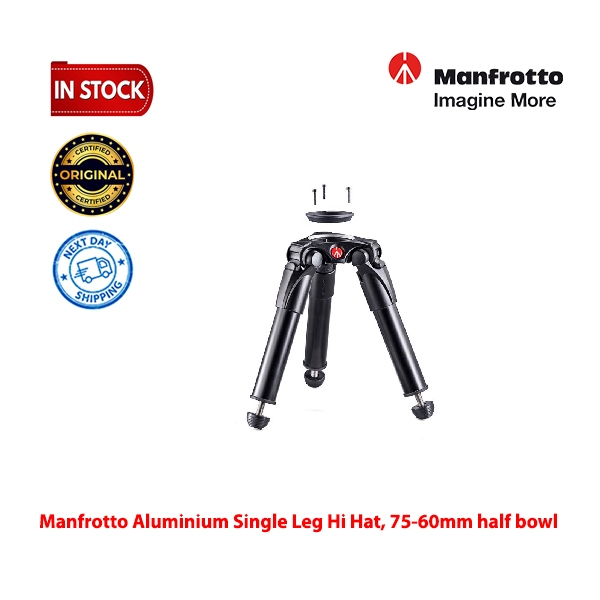 Manfrotto Aluminium Single Leg Hi Hat, 75-60mm half bowl (MVT535HH ...