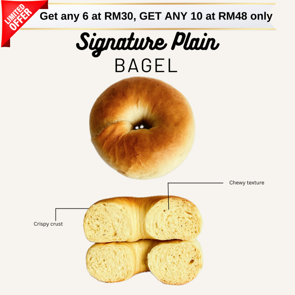 HALAL BAGEL | Signature Plain | Healthy, Less Sugar, No Fat | Breakfast ...