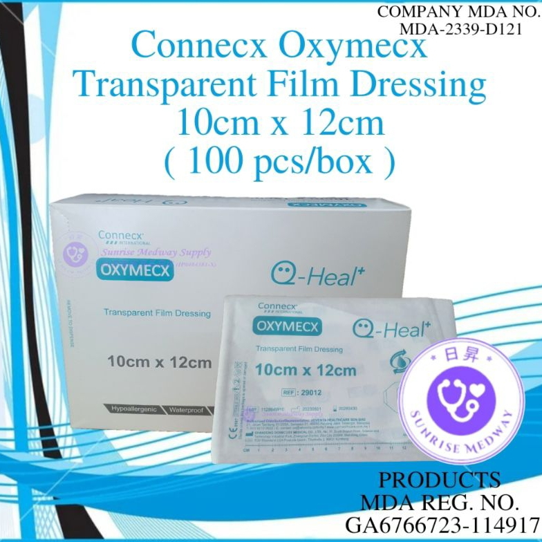 Connecx Oxymecx Transparent Film Dressing, 10cm x 12cm, 100 pcs/box ...