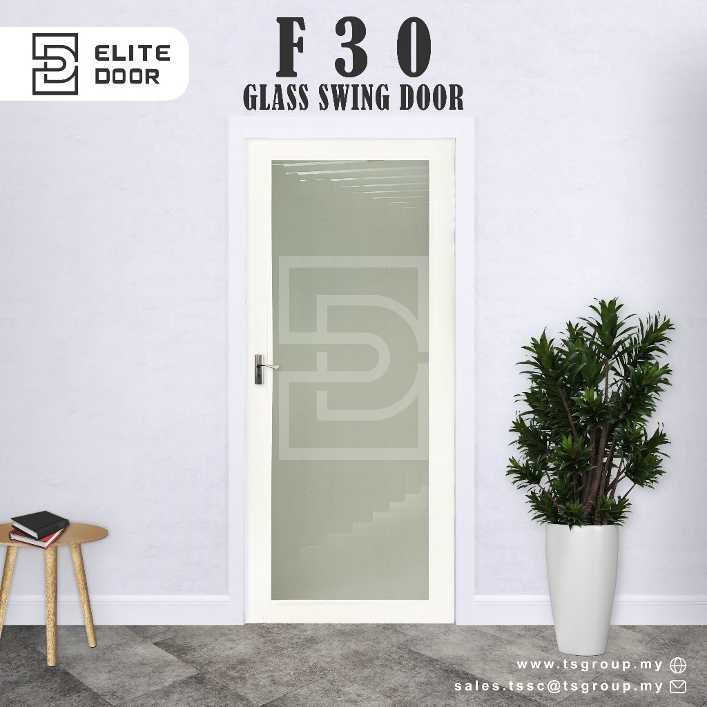 ELITEDOOR Aluminium Frame Glass Door F30 | Shopee Malaysia
