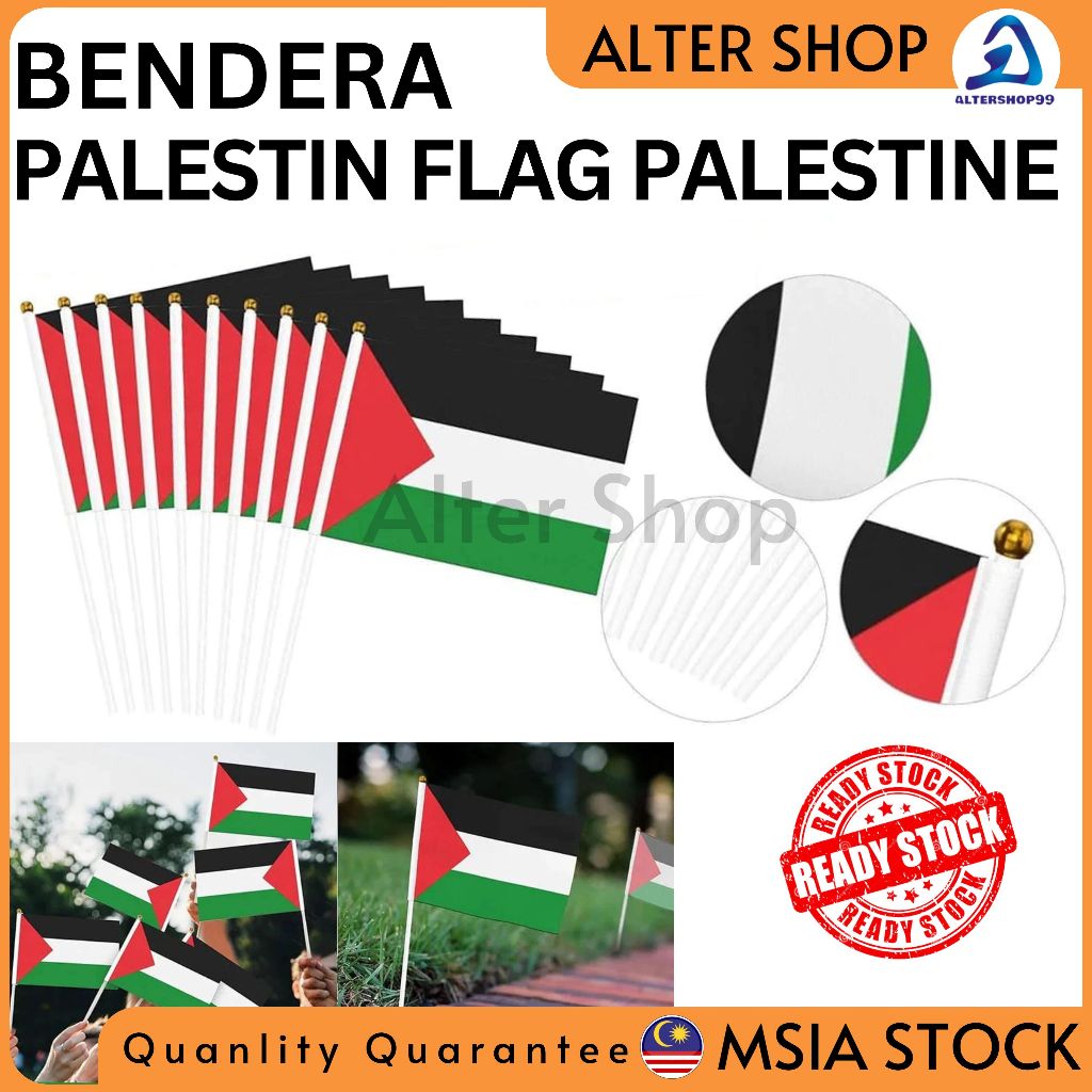 Bendera Palestin Flag Palestine Country Palestine Hand Flag/Car Flag ...