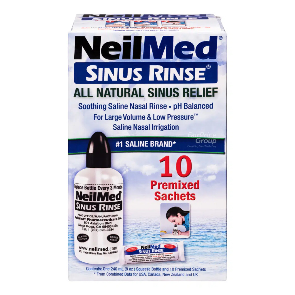 NEILMED SINUS RINSE ADULT STARTER KIT - 10'S ORIGINAL & LONG EXPIRY ...