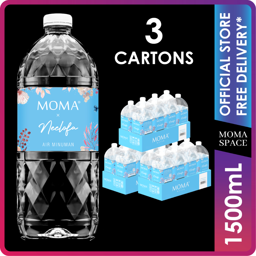Buy 3 cartons MOMAwater 1500mL (3 cartons x 8 bottles) - Pure Drinking ...