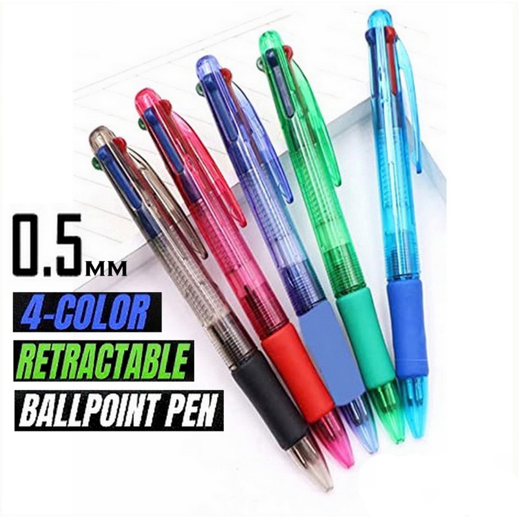 4 Colour Ball Pen 0.5mm Multi-colour Ballpoint Pen Stationary 1 pcs Art ...