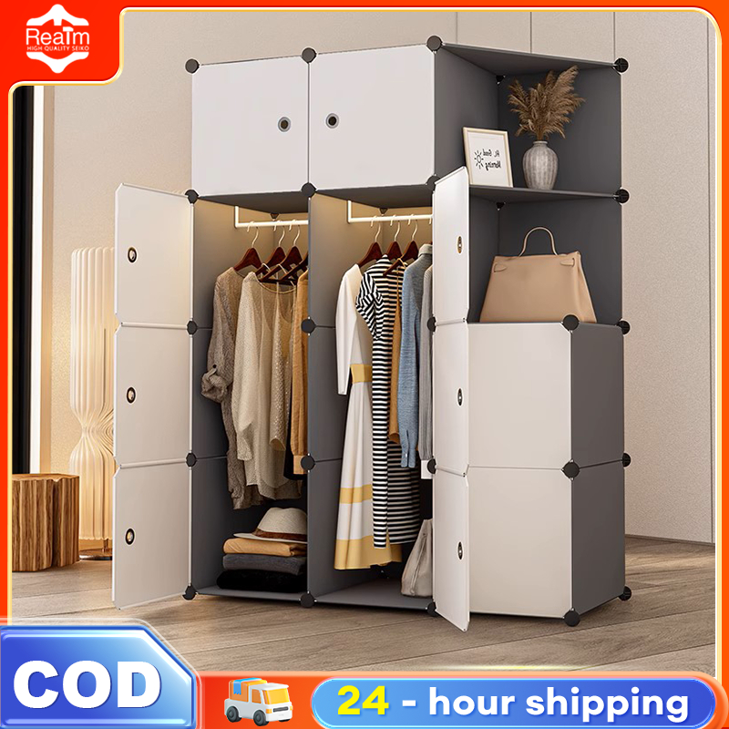 DIY Wardrobe Clothes Organiser 6/8/10/12/14 Doors Almari Cabinet ...