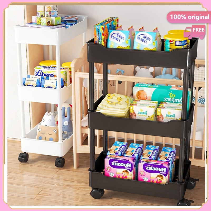 Upgrade Reinforcement 3/4 Tiers Trolley Storage Organizer ...