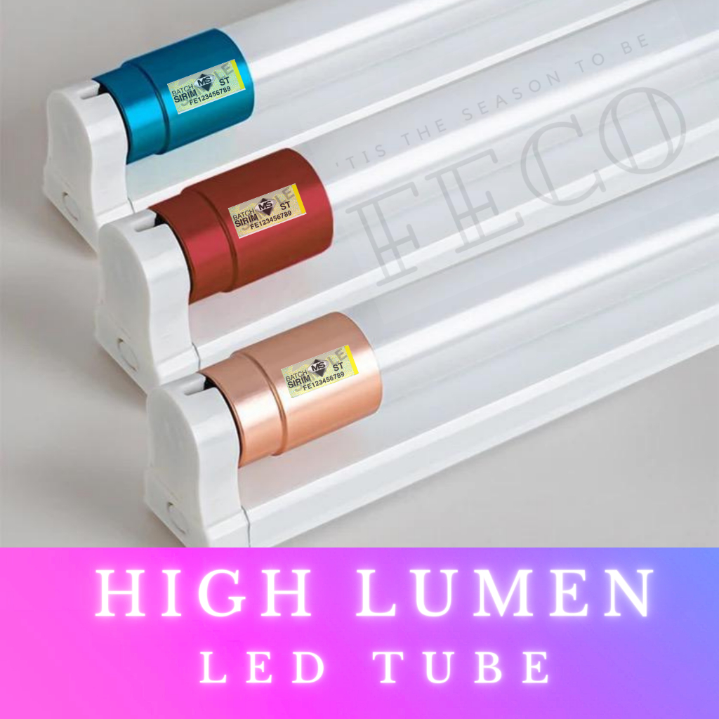 FULL SET LED Fluorescent T8 2FT 4Ft Light Lampu Kalimantang Casing Wall Ceiling Lighting lampu ...