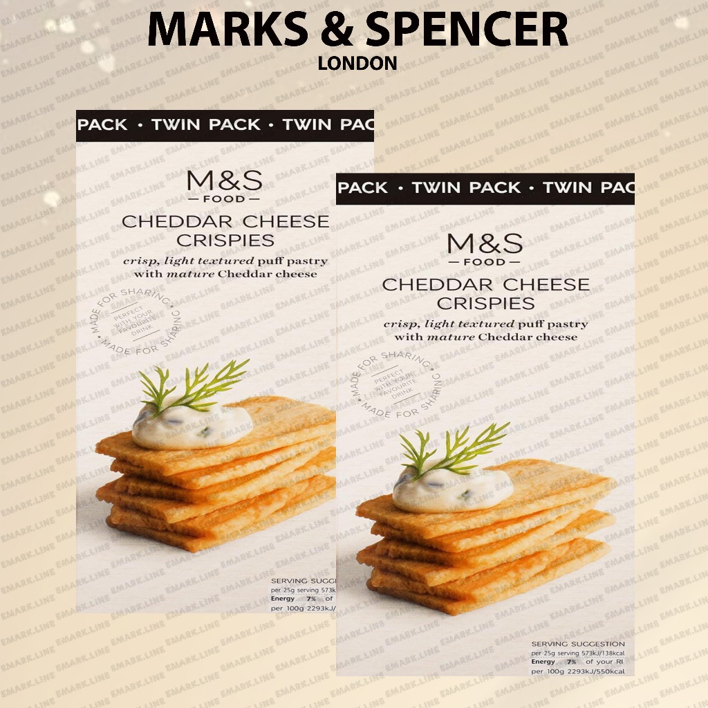 🌟 M&S Mark & Spencer Cheddar Cheese Crispies (Twin Pack) | Shopee Malaysia