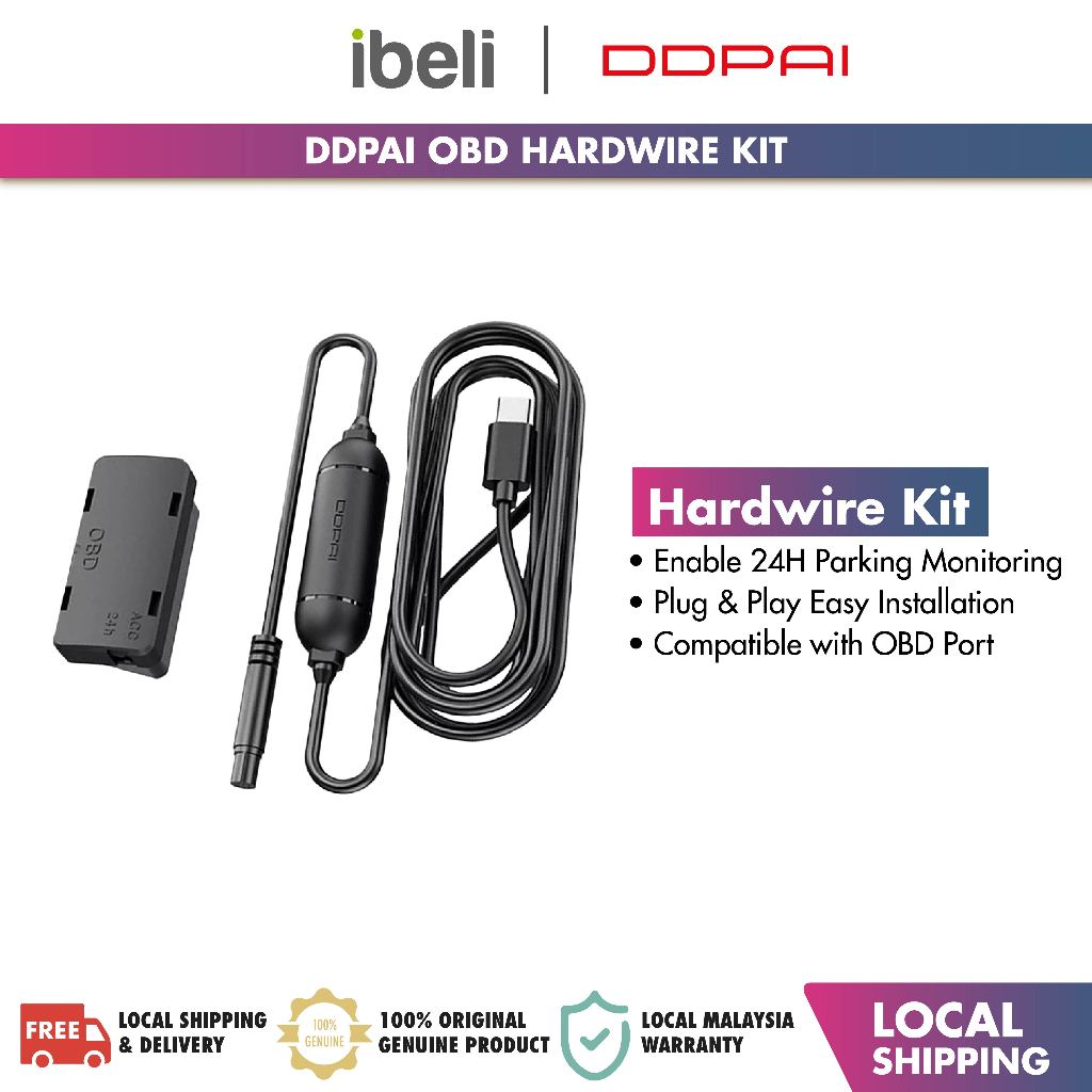 DDPAI OBD - Plug & Play Intelligent Hardwire Kit 24H Parking Monitoring ...