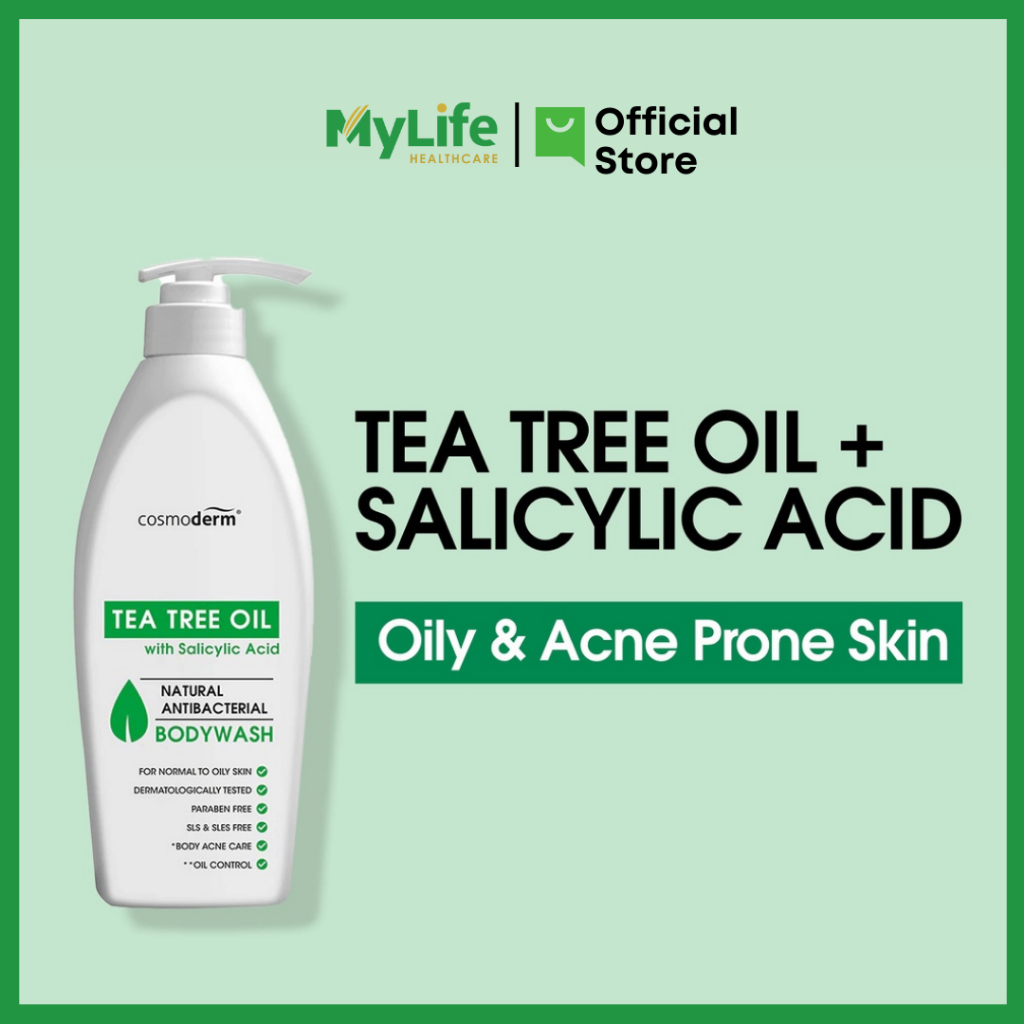 COSMODERM TEA TREE OIL WITH SALICYLIC ACID BODYWASH 500ML | Shopee Malaysia
