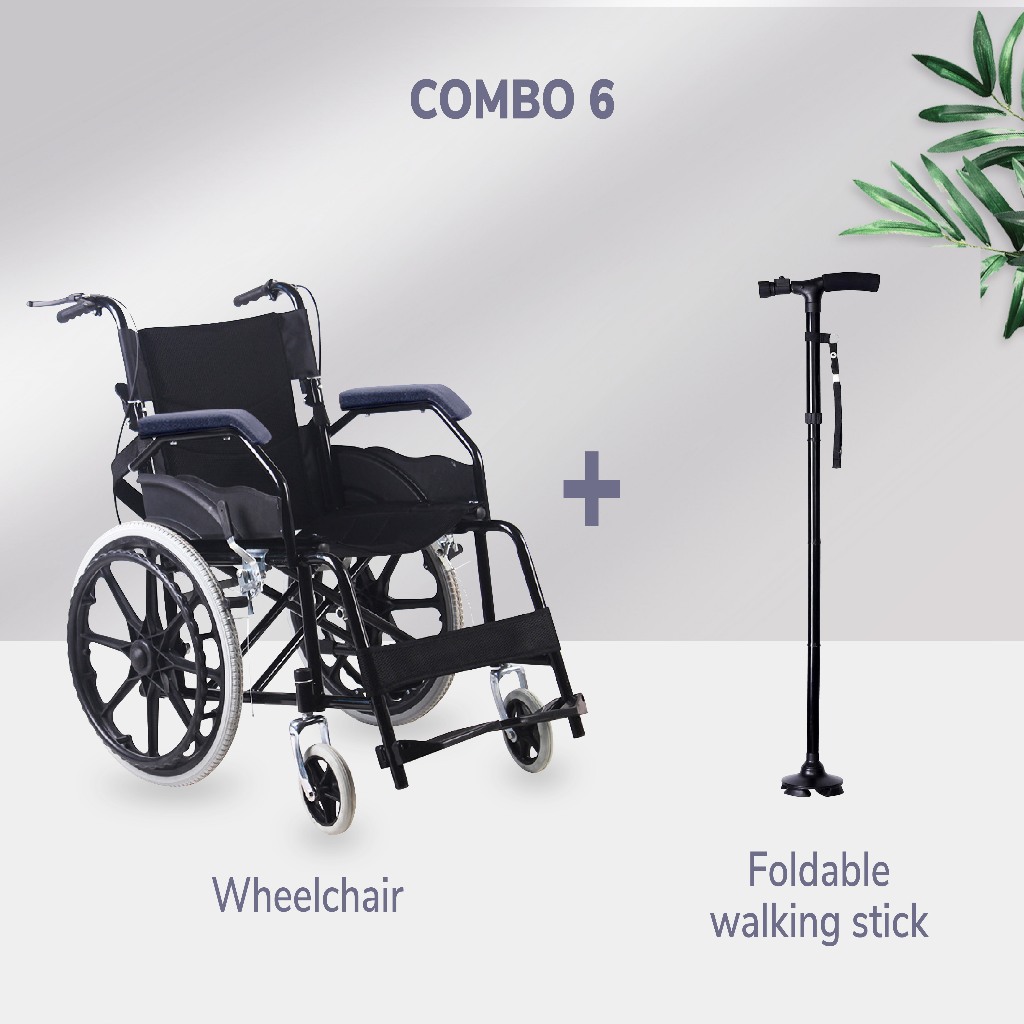 Big Wheel Wheelchair Self Push Wheel Chair Elderly LightWeight Foldable ...