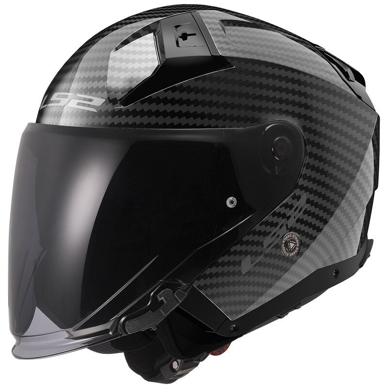 LS2 OF603 INFINITY II GLOSS/MATT CARBON (CARBON DOUBLE VISOR HELMET ...
