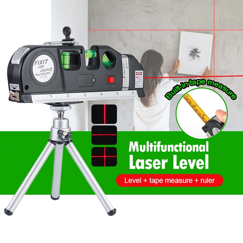 Laser Level laser measure Line Laser Measurement Tape Ruler Adjusted ...