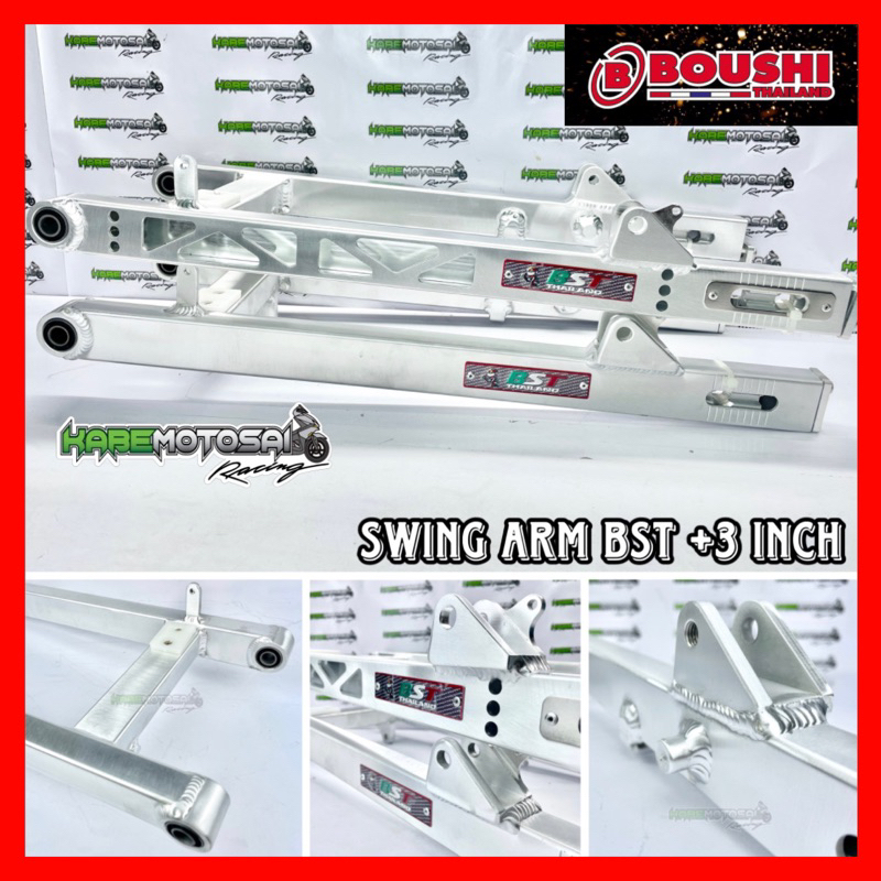 🏁 ORIGINAL SWING ARM BST BOUSHI +3 INCI HONDA WAVE 125 ALLOY 🏁 SRL ...