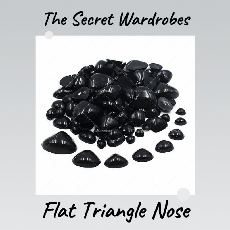 [NEW ARRIVAL] Flat Back Triangle Plastic Nose / Non Self-adhesive ...