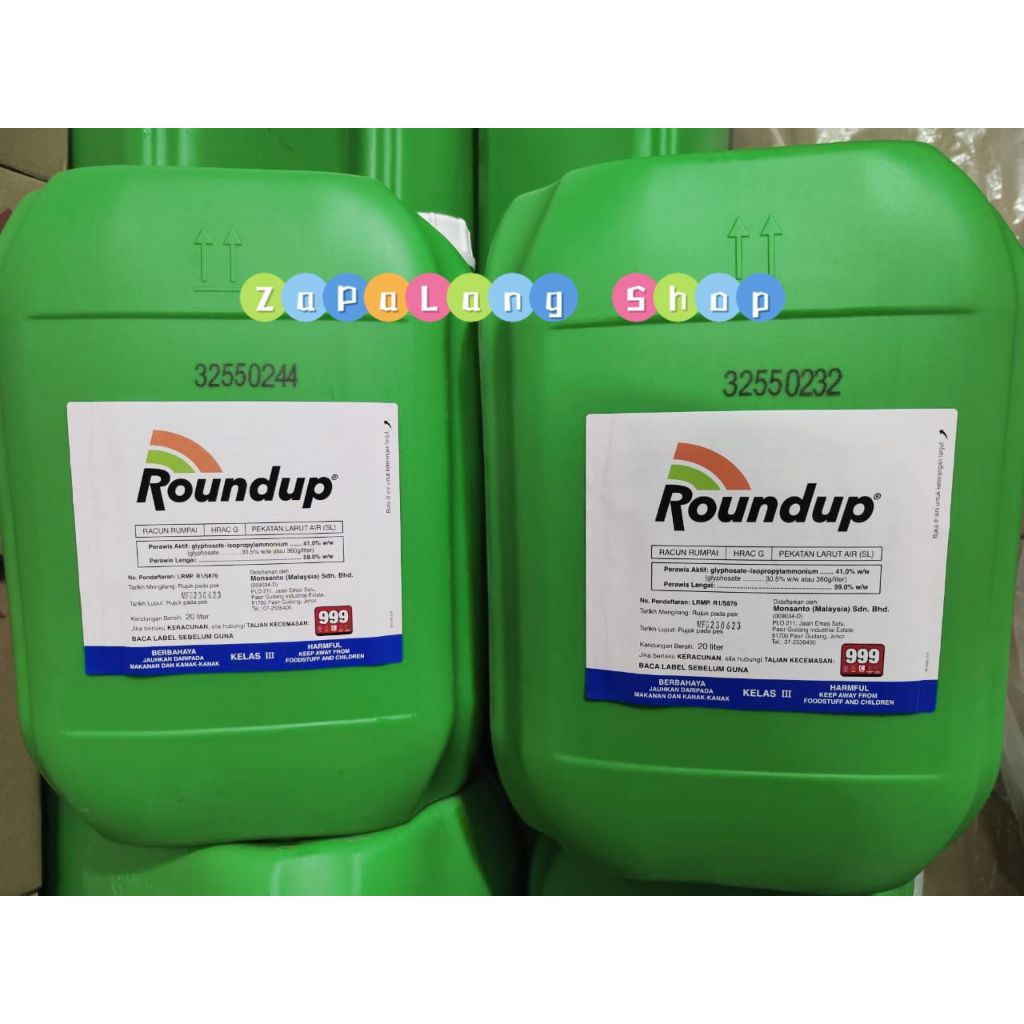 20L Roundup Glyphosate 41% Weed Killer (Racun Rumput Lalang/Racun ...
