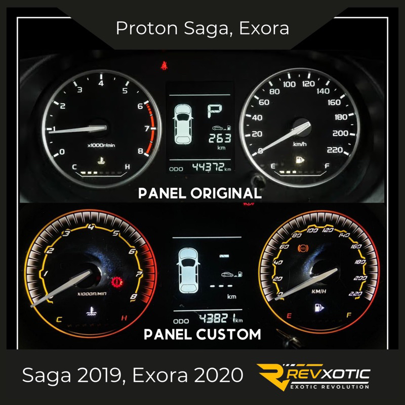 Papan Panel Meter Custom Proton Saga VVT 2019 & New Exora 2020 | Shopee ...
