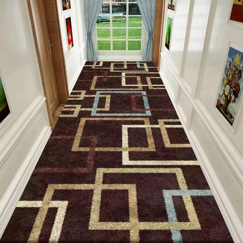 Hallway Runner Carpet Velvet Hotel Corridor Floor Mat Luxury Modern ...