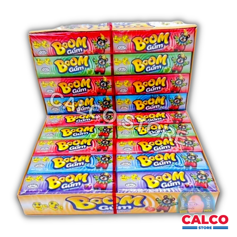 11g x 20pcs QeQe Tattoo Boom Bubble Gum Assorted Flavours Halal ...