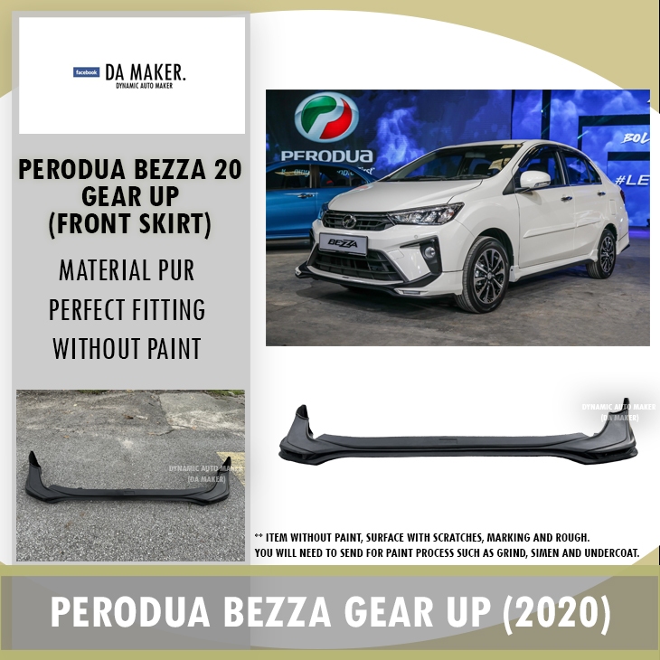 【Ready Stock】PERODUA BEZZA 2020 GEAR UP FRONT SKIRT MATERIAL PU 2020 ...