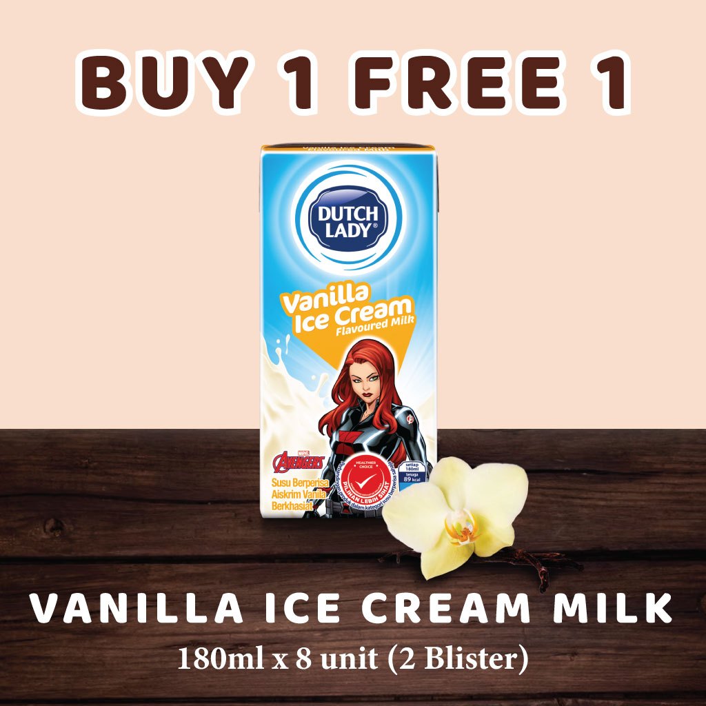 Dutch Lady Marvel Black Widow 180ml UHT Milk - Vanilla Ice Cream Flavor ...
