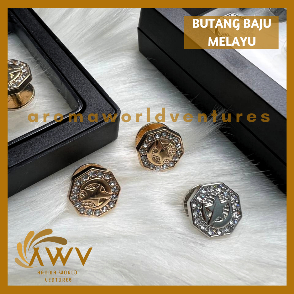 Butang Baju Melayu Lelaki Muslimin Premium Mewah Fashion Set Jewellery ...