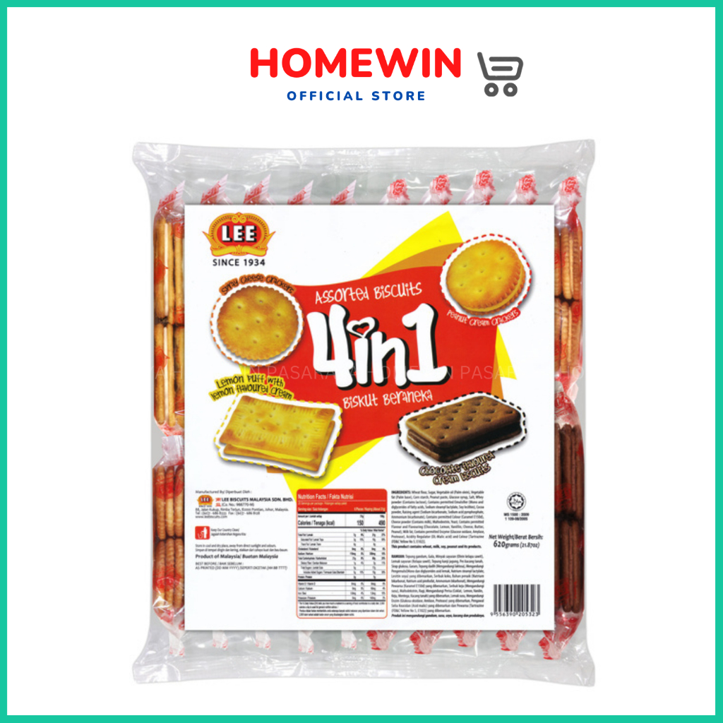 Lee Biscuit Assorted Biscuits 4in1 (620g) | Shopee Malaysia
