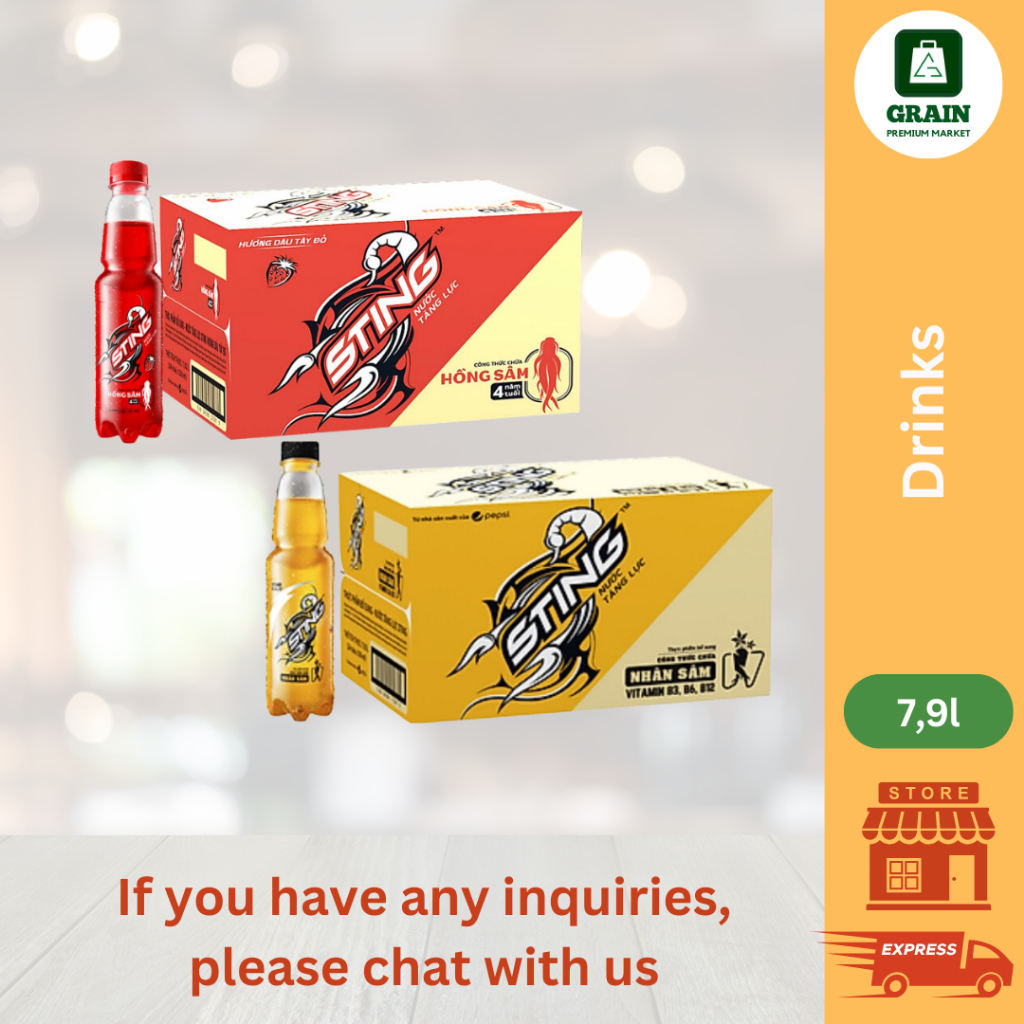 PEPSI Sting Energy Drink 24 bottle x 330ml - Nuoc Tang Luc Sting Thùng ...