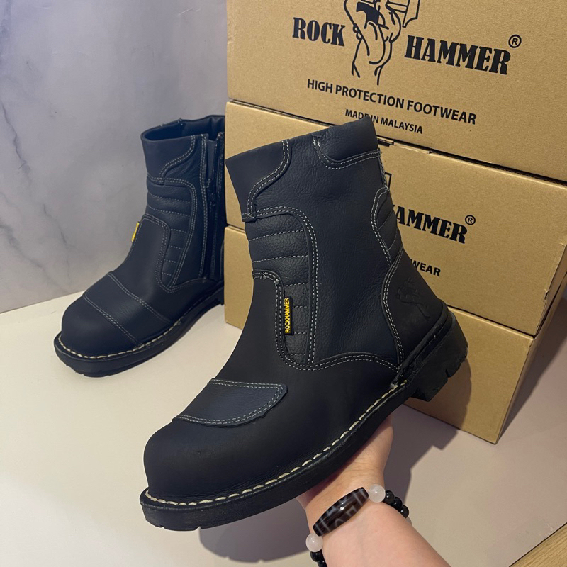 ROCK HAMMER NEW DESIGN 2023/LEATHER SAFETY BOOTS/Kasut Keselamatan ...