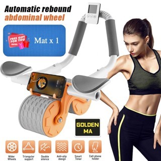 Ab Roller with Elbow Rebound Roller/ Portable Planks Core Trainer ...