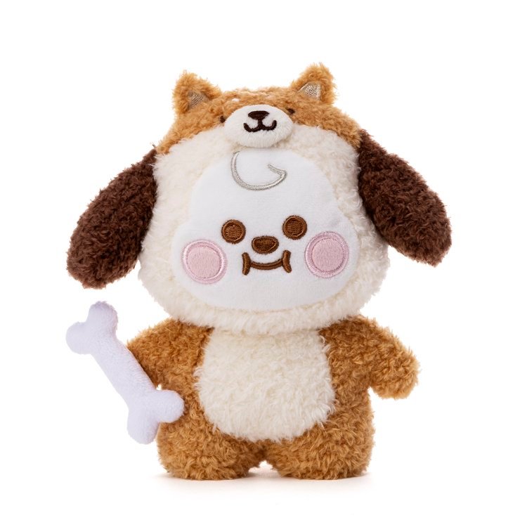 BTS BT21 Baby Dog ver, Little Friends Plush Doll CHIMMY Line Friends ...