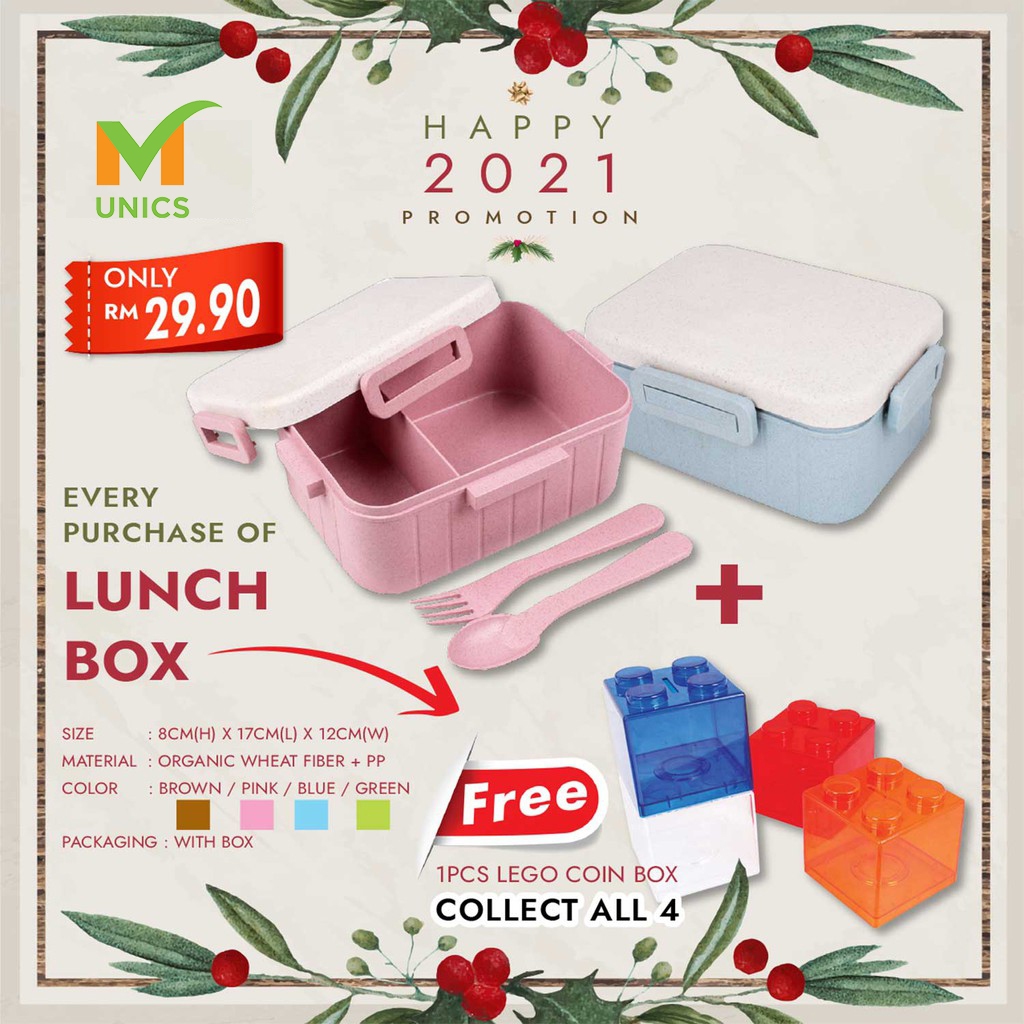 🌟 LOCAL SELLER | READY STOCK 🌟 Lunch Box Set FREE 1pcs LEGO COIN BOX 🎁 ...