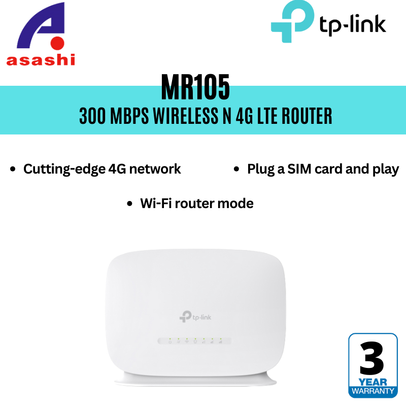 Tp-Link TL-MR105 300 Mbps Wireless N 4G LTE Router | Shopee Malaysia