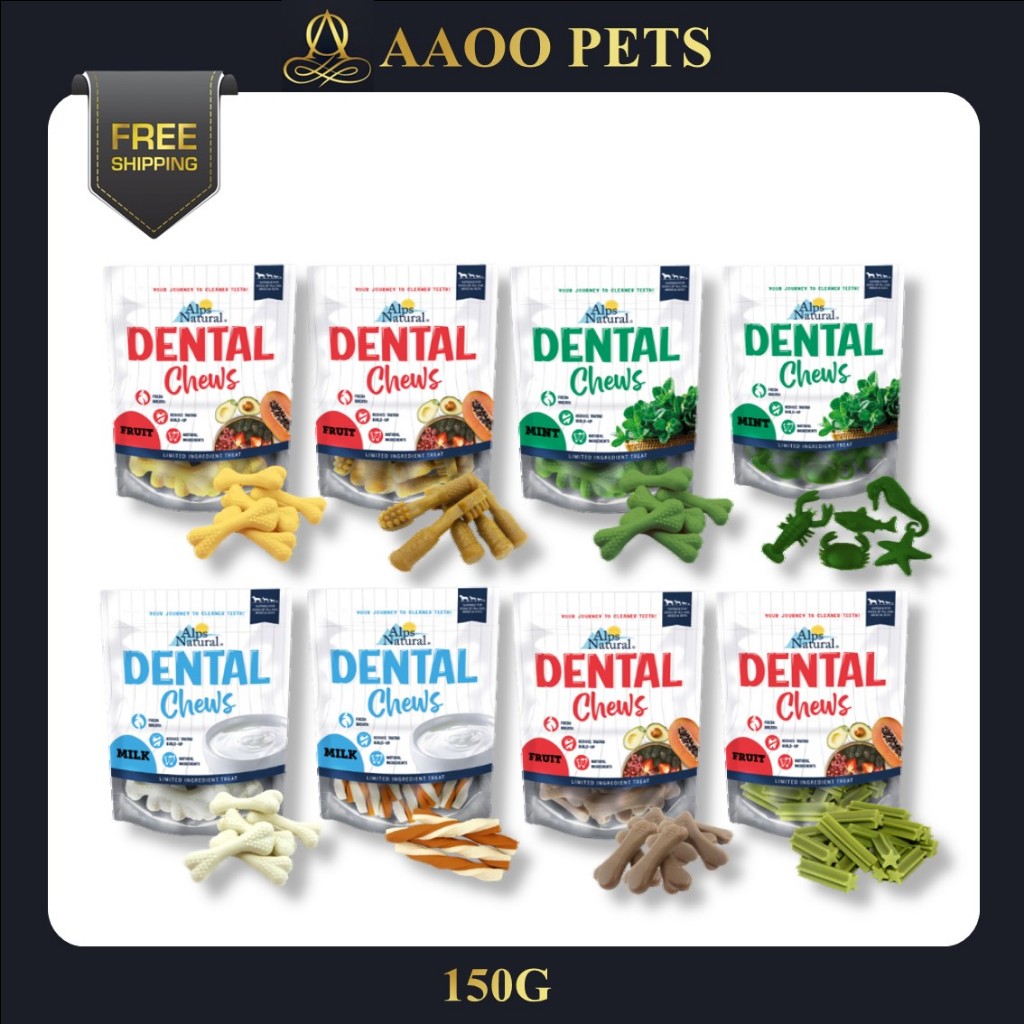 Alps Natural Dental Chew 150g - ( Papaya, Pumpkin, Mint, Milk ...
