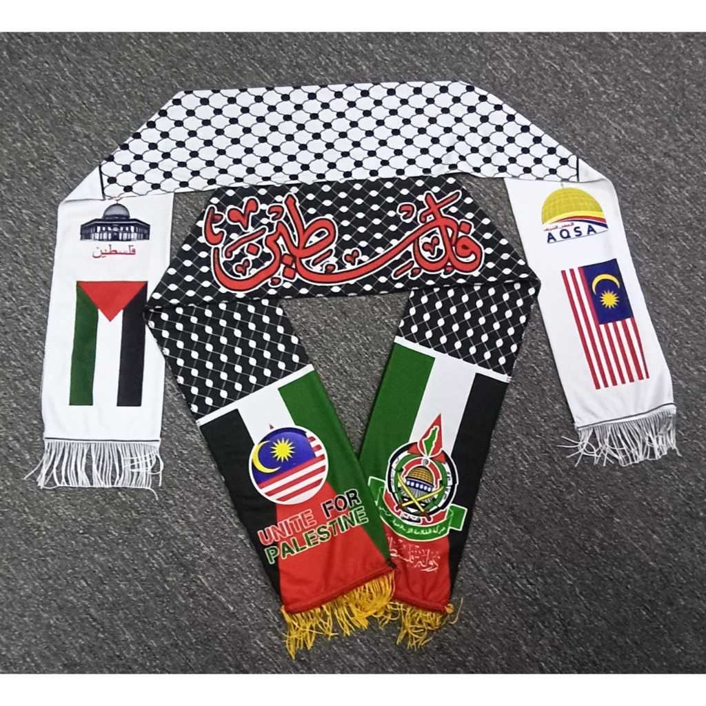 (BORONG) MAFLA PALESTIN SCARF SAVE PALESTIN HAMAS MAFLA PALESTINE ...