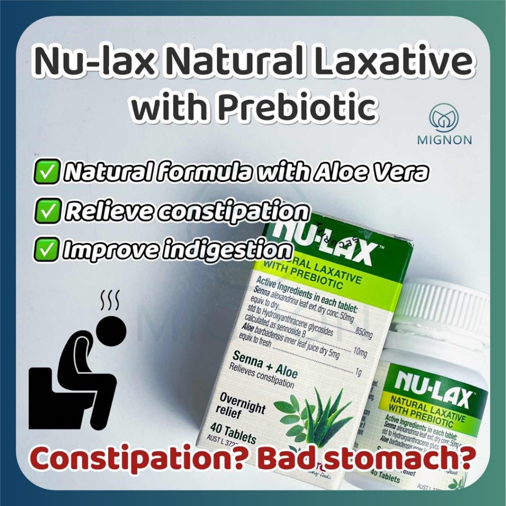 NULAX Natural Laxative Tablets with Prebiotic [40 tablets] 便秘人士必备 ...