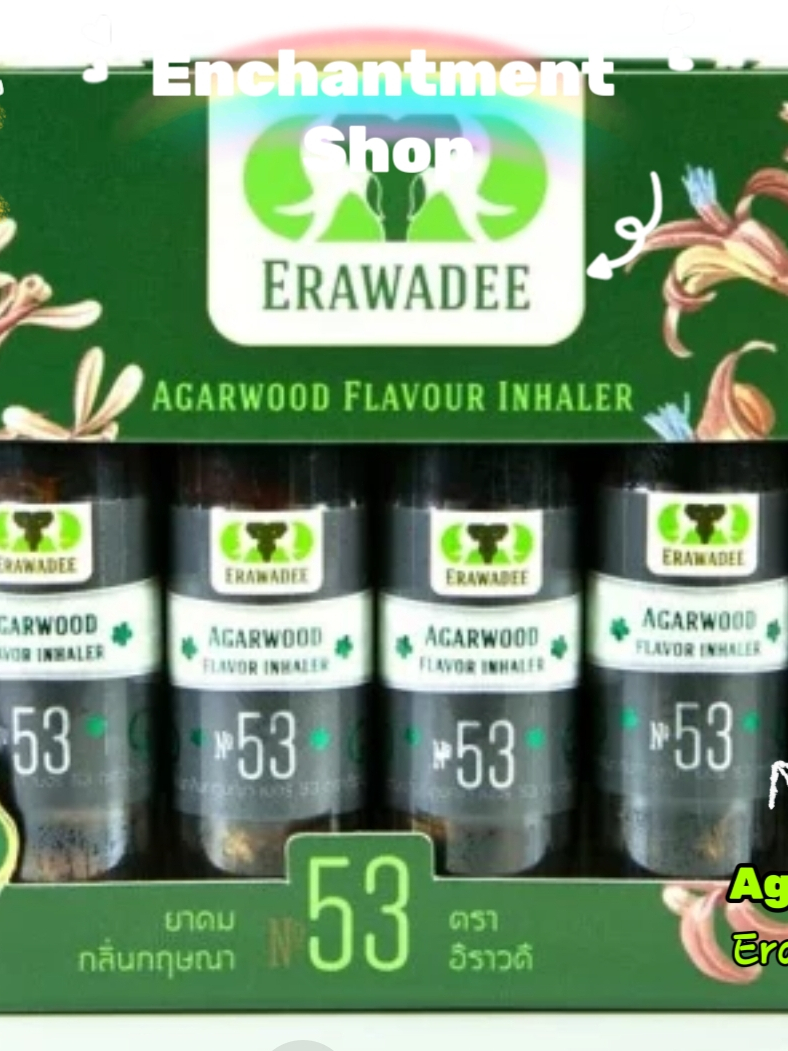 🔥Ready Stock🔥Erawadee No.53 Natural Inhaler Ya Dom Agarwood Gaharu ...