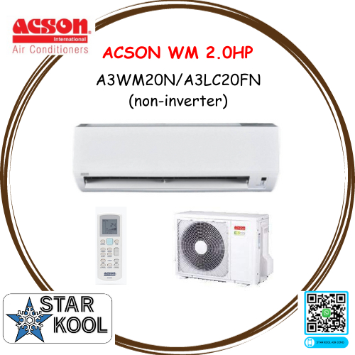 ACSON 2.0HP (NON-INVERTER) WALL MOUNTED AIR CONDITIONER, AVO R32 ...