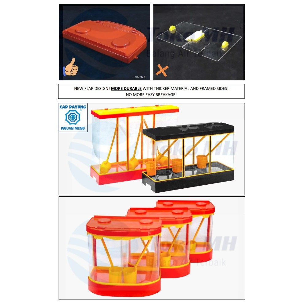 Air Tiga Petak Saiz 24”X 9” X 15'' 36 Liter Cap Payung Acrylic ...