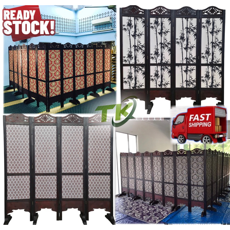 PEMBAHAGI RUANG KAYU / PARTITION KAYU ORIGNAL / WOODEN SCREEN DIVIDER ...