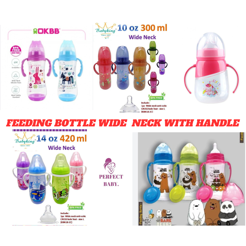 BABYKING / OKBB 10oz /11oz/ 14oz Botol Susu W/N ( Dengan Pemegang ...
