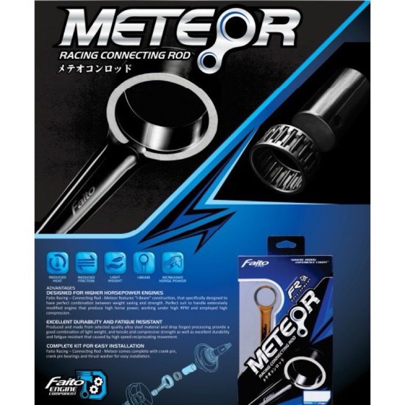 FAITO FORGED RACING ROD Y15 LC135 RXZ Y125ZR EX5 DREAM WAVE RXZ Y125 ...