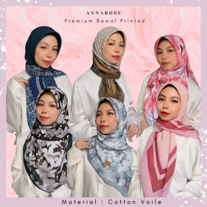 Bawal Printed Cotton Voile mix design - MUDAH BENTUK bidang 45 | Shopee ...