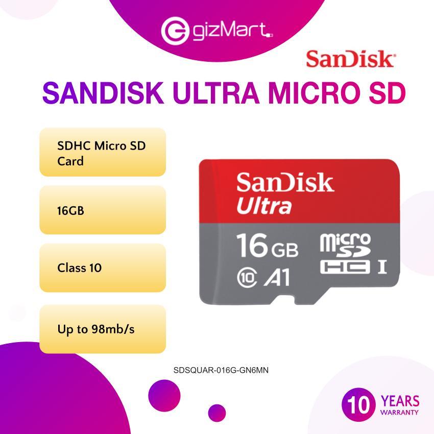 Sandisk Ultra Micro SD SDHC UHS-I A1 Class 10 98MB/S 16GB, 32GB Memory Card for Android ...