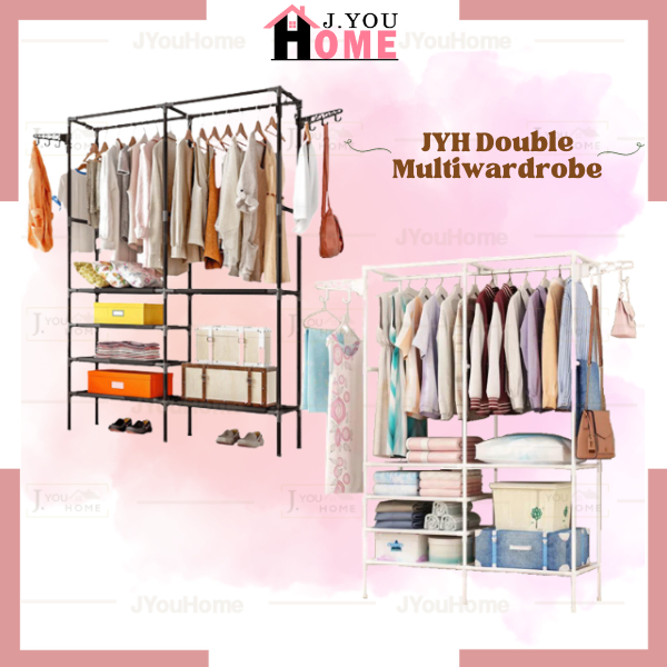 Japanese Multipurpose Cloth Organizer Wardrobe Stainless Steel Rack ...